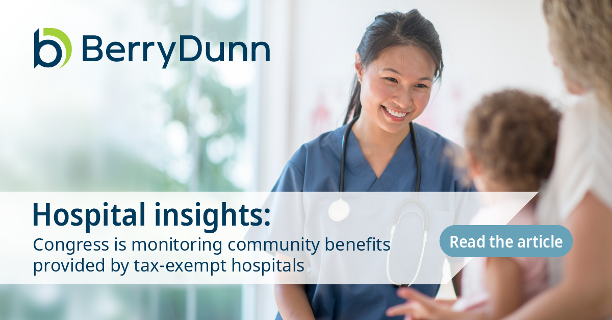 Hospitals and community benefits | BerryDunn
