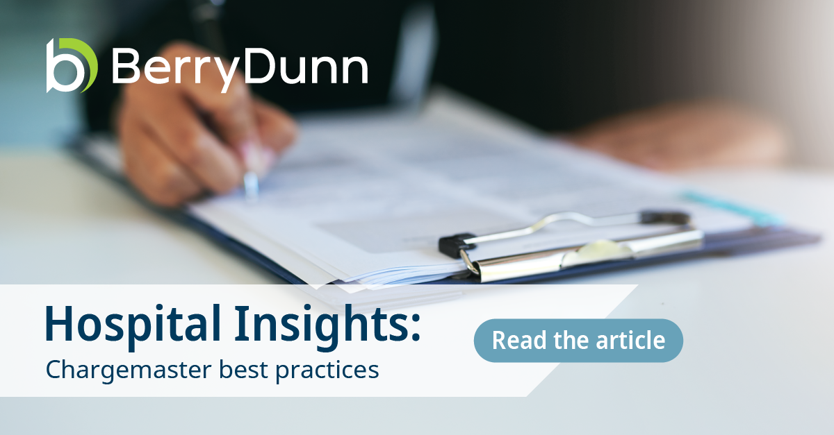 Chargemaster strategies that work | BerryDunn