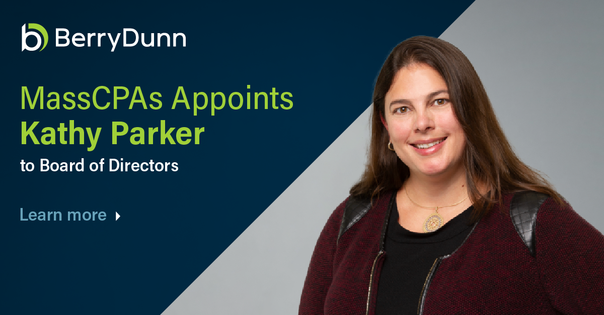 BerryDunn's Kathy Parker Elected to MassCPA Board of Directors | BerryDunn
