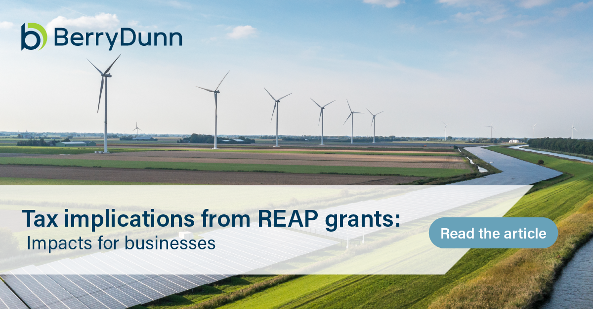 REAP Grant: Key benefits and tax implications for businesses | BerryDunn