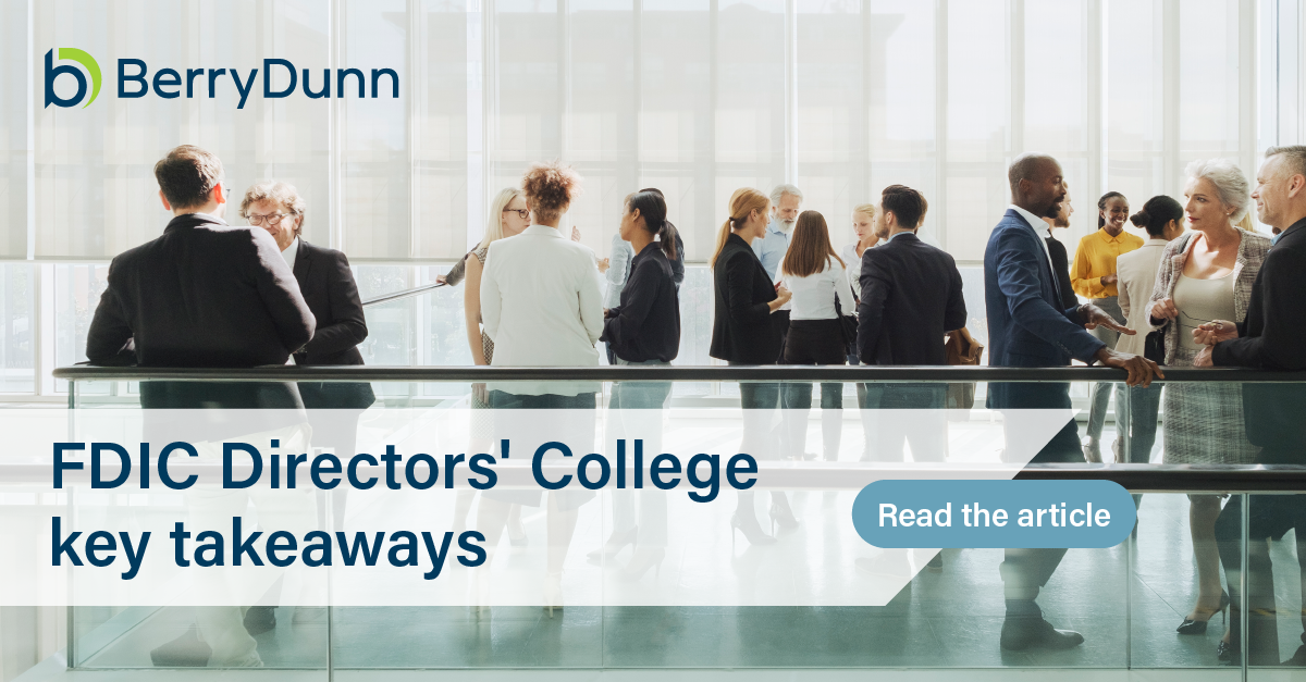 2024 Maine Bankers Association FDIC Directors' College Key Takeaways ...