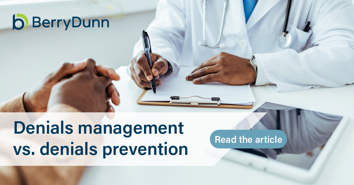 Shifting from denials management to denials prevention: 5 steps for ...