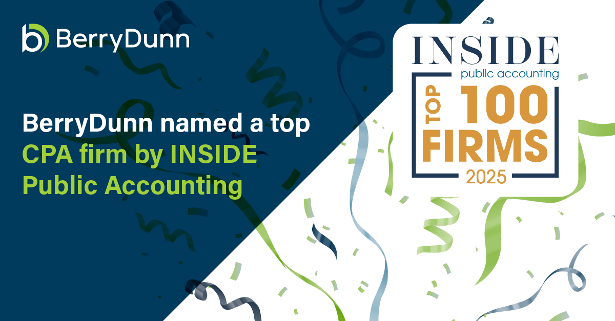 BerryDunn Named a Top CPA Firm by INSIDE Public Accounting | BerryDunn